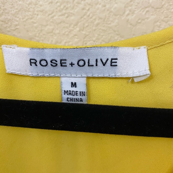 Rose & Olive | Tops | Rose Olive Yellow Sleeveless Top | Poshmark
